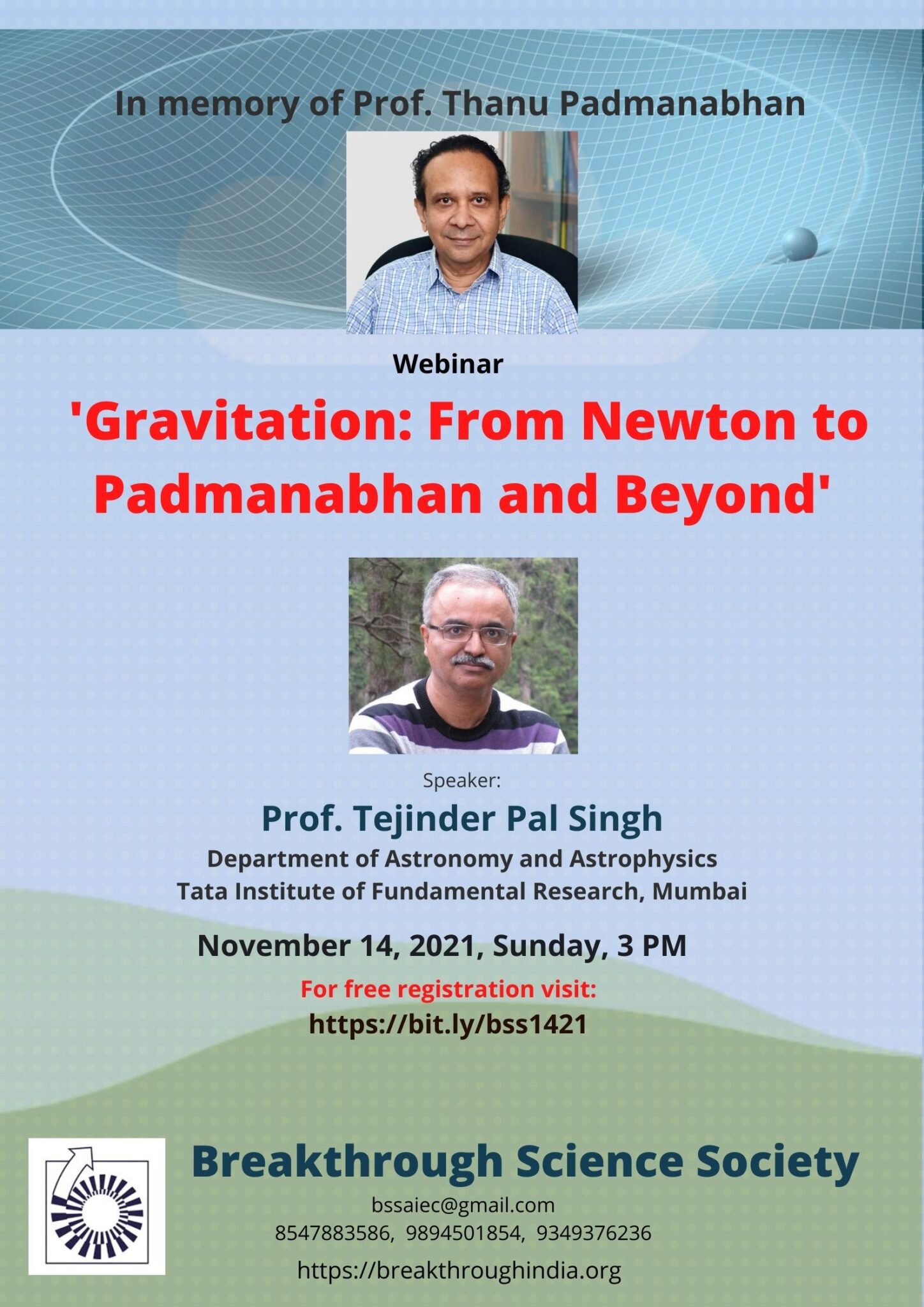 Webinar: 'Gravitation: From Newton to Padmanabhan and Beyond ...